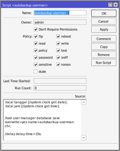 Backup Database User Manager MikroTik dan Dikirim Melalui Email Secara Otomatis – Blog Warscloud