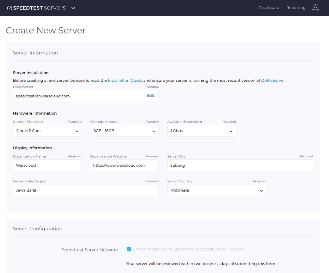 Membuat Speedtest Server Ookla – Blog Warscloud